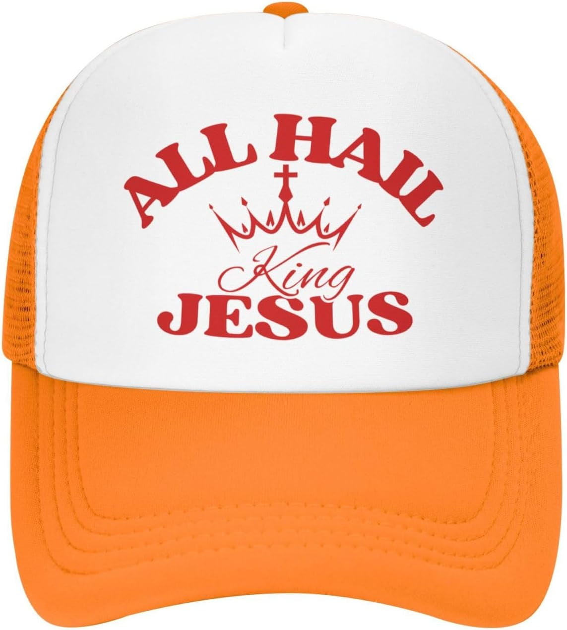 All-Hail King-Jesus Christ Cross Christian 2024 Mesh Hat Men Women ...