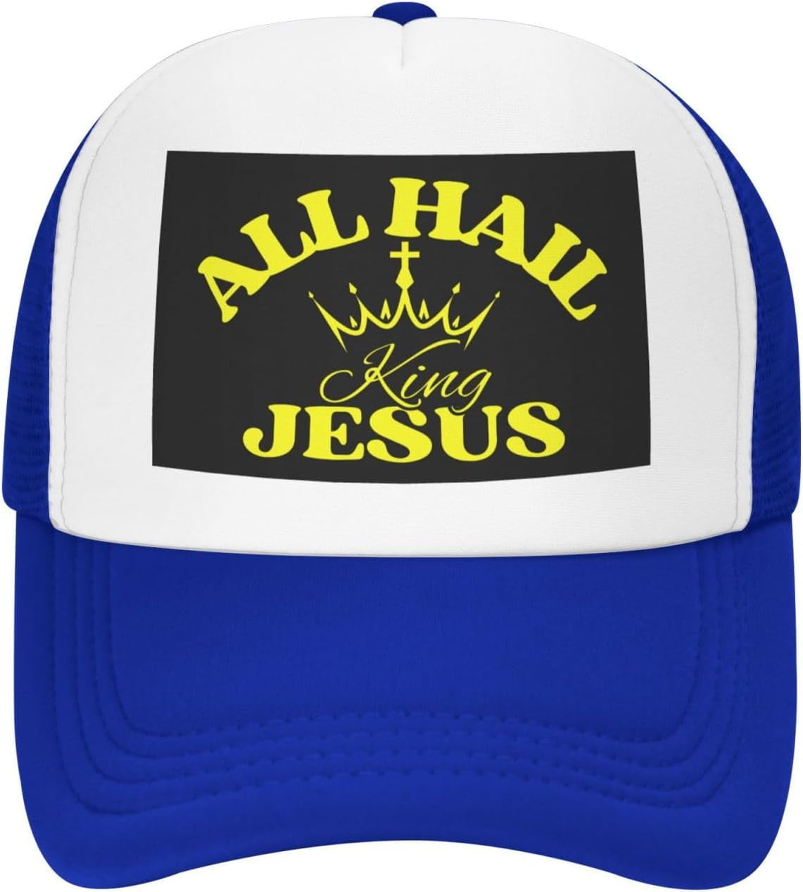 All-Hail King-Jesus Christ Cross Christian 2024 Mesh Hat Men Women ...