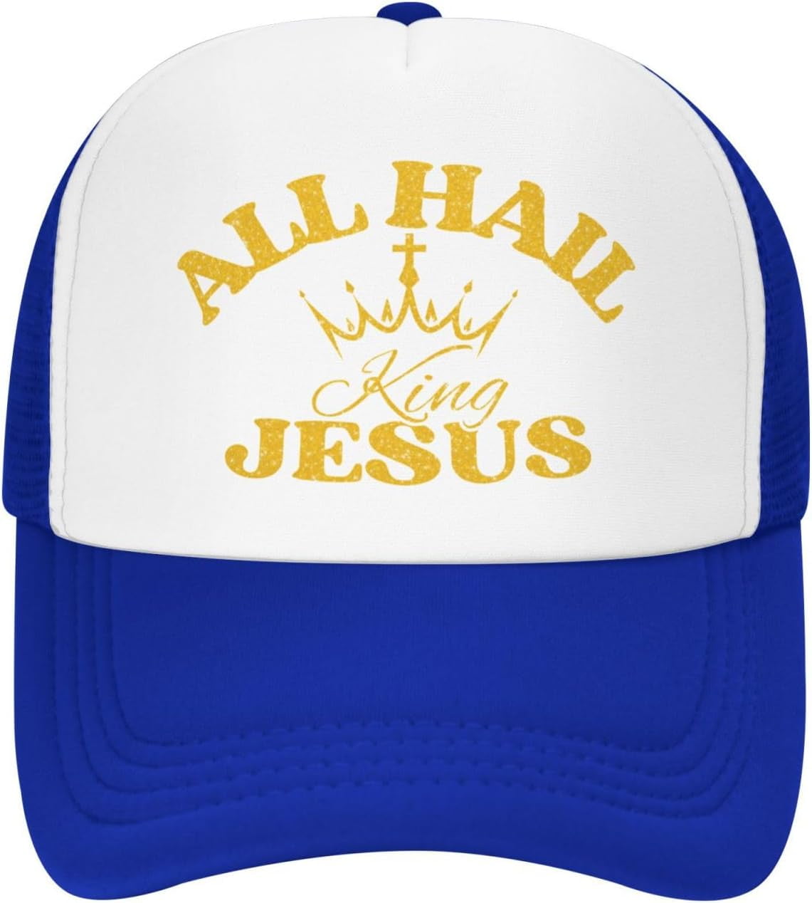 All-Hail King-Jesus Christ Cross Christian 2024 Mesh Hat Men Women ...