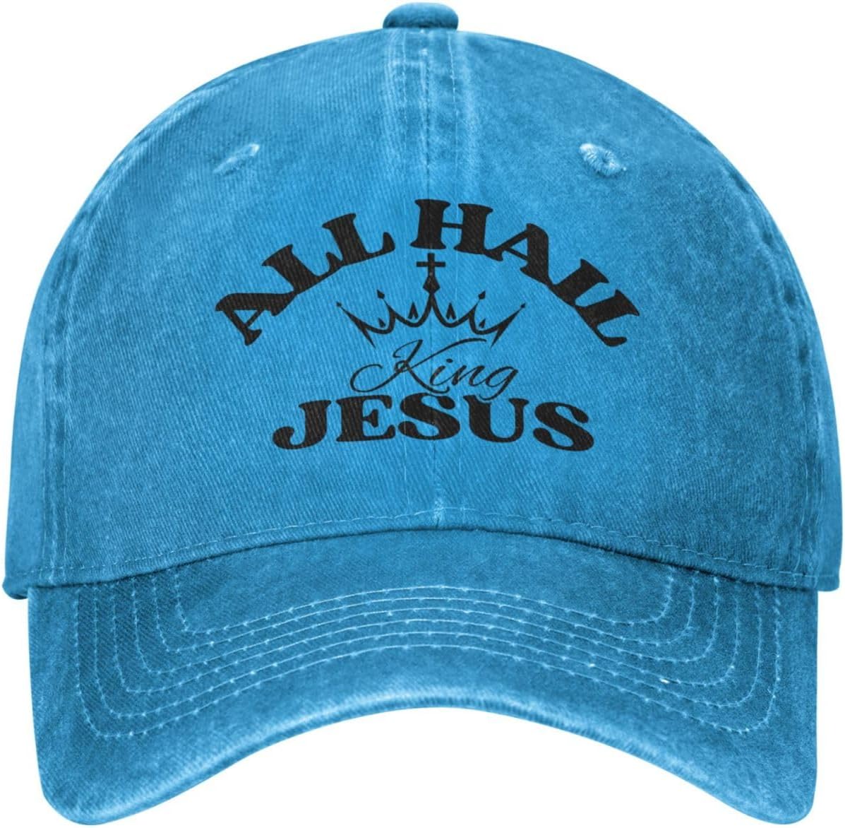 All-Hail King-Jesus Hat Christ Cross Christian 2024 Trucker Hat Washed ...
