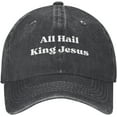 All-Hail King-Jesus Hat Christ Cross Christian 2024 Trucker Hat Washed ...