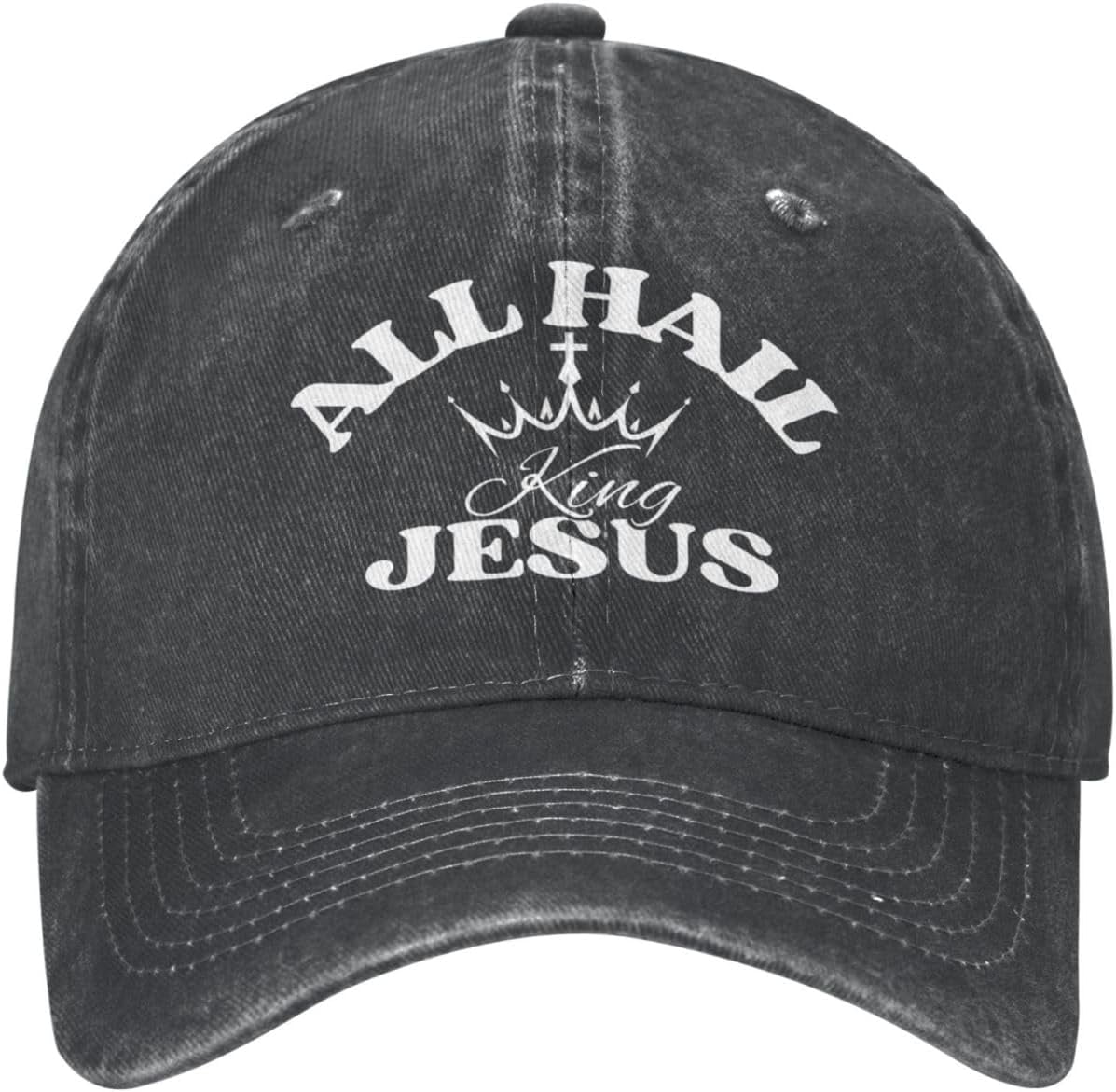 All-Hail King-Jesus Hat Christ Cross Christian 2024 Trucker Hat Washed ...