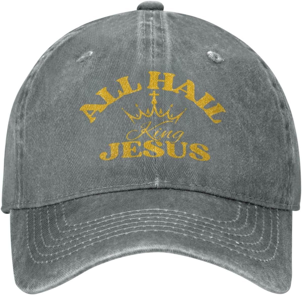 All-Hail King-Jesus Hat Christ Cross Christian 2024 Trucker Hat Washed ...