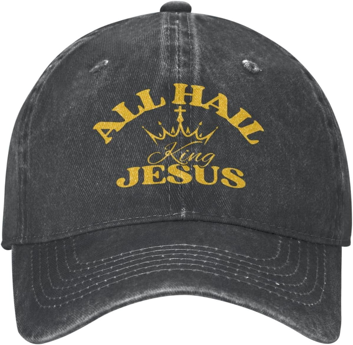 All-Hail King-Jesus Hat Christ Cross Christian 2024 Trucker Hat Washed ...