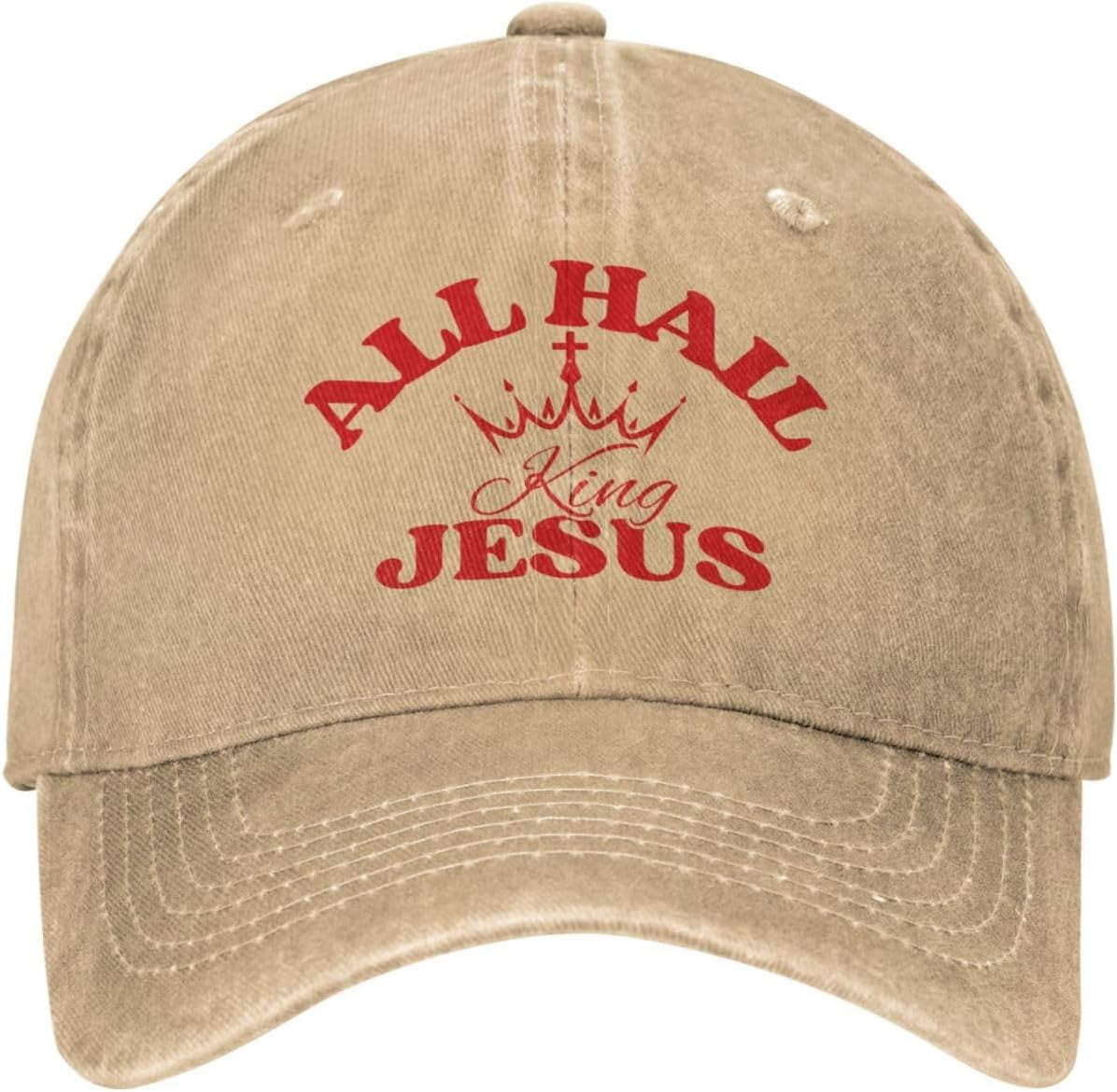 All-Hail King-Jesus Hat Christ Cross Christian 2024 Trucker Hat Washed ...