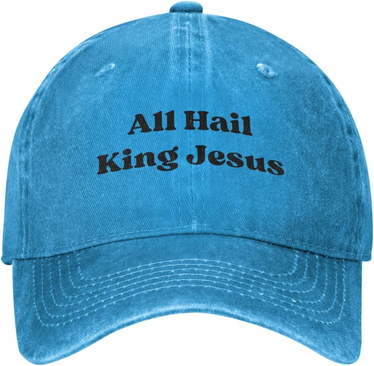 All-Hail King-Jesus Hat Christ Cross Christian 2024 Trucker Hat Washed ...