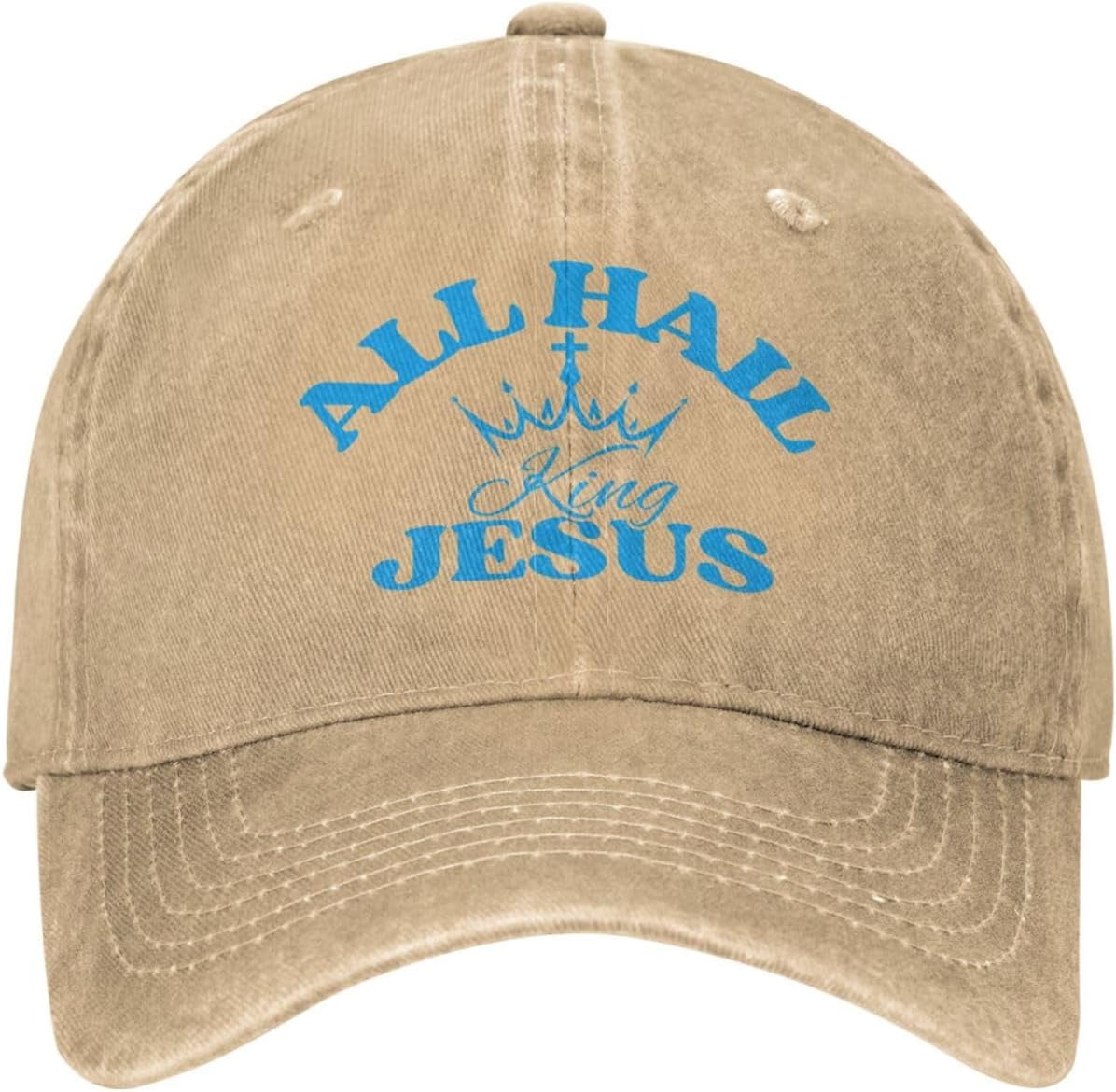 All-Hail King-Jesus Hat Christ Cross Christian 2024 Trucker Hat Washed ...