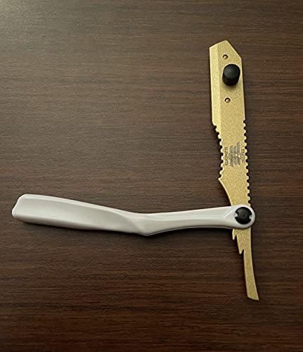 All Hair Cutting and Grooming Barber Shaving Razor Knife White and Gold ...