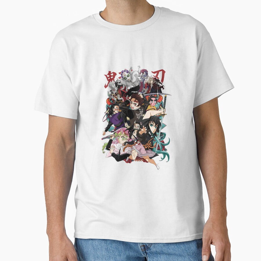 All Hashira Retro 90s Style Grid Portrait Collection Tee T-Shirt ...