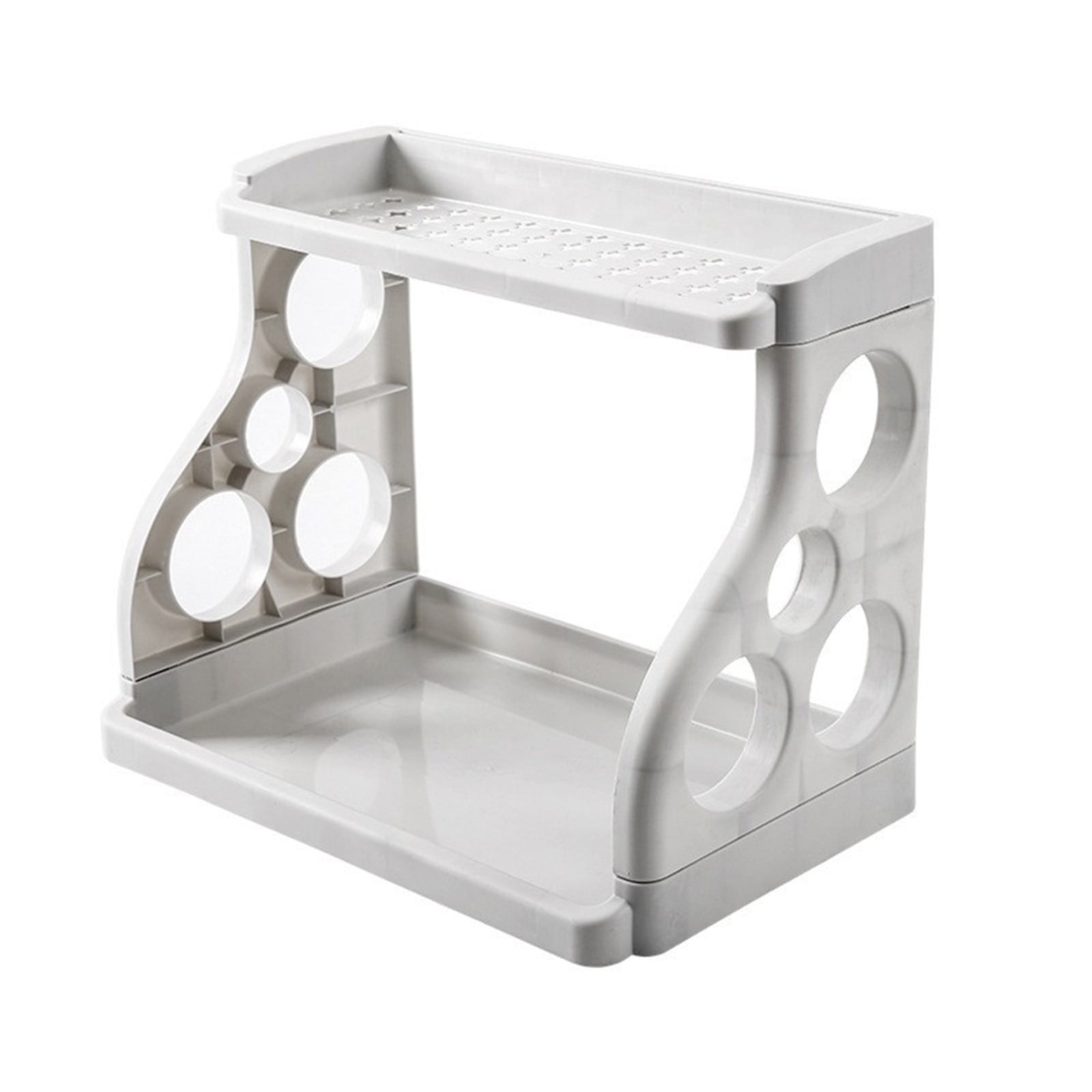 Kyusrd Multi-purpose Kitchen ShelfDouble Plastic Floor Kitchen Spice ...
