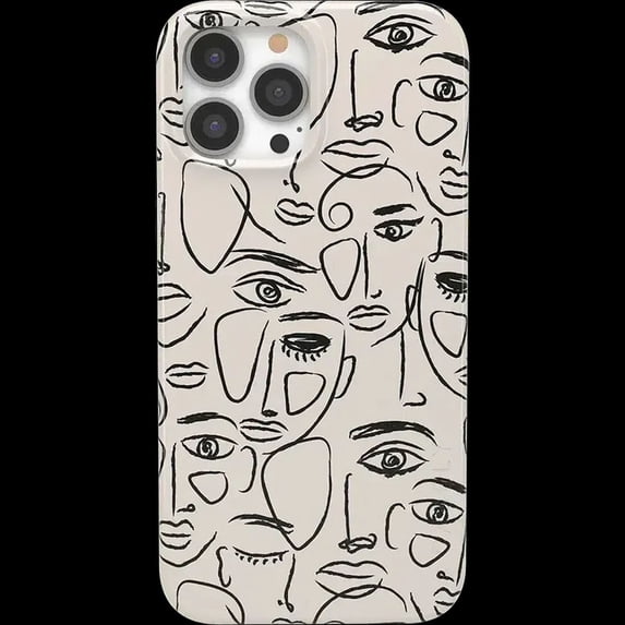 All Human Minimal Face Art Design Phone Case 17 16 15 14 13 12 11 Pro ...