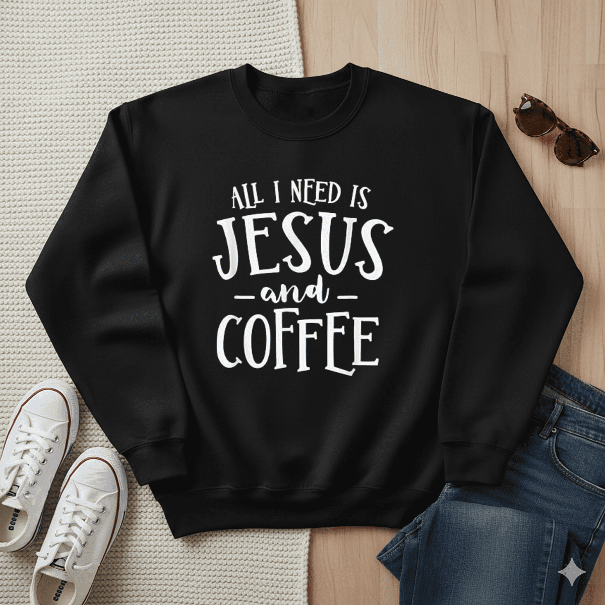 All I Need Is Jesus And Coffee Christian Religious Faith Quote ...