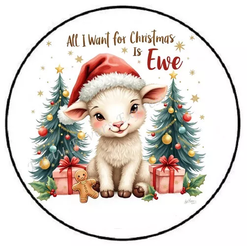 All I Want For Christmas Is Ewe You Stickers Party Favors Gift For You ...
