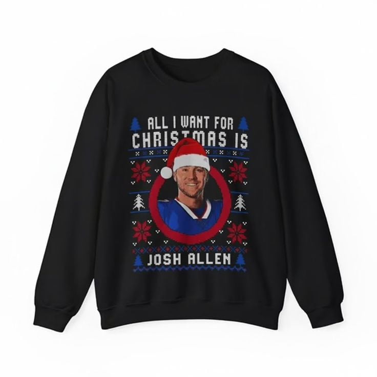 All I Want For Xmas Is Josh Allen Football Game Day Quote Graphic ...