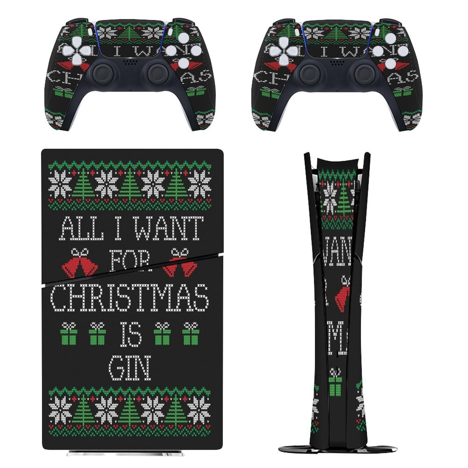 All I Want for Christmas Is Gin PS5/PS5 Pro/PS5 Slim Digital Disc Skin ...