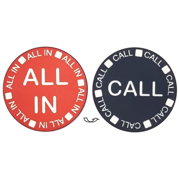 All In / Call 2-Sided Texas Hold'em Poker Double Sided Matte Finish 10g ...