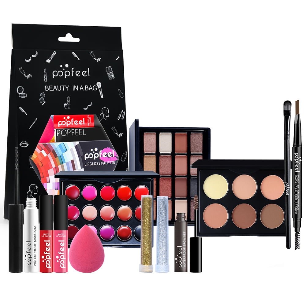 All In One Makeup kit with Eyeshadow Palette,lip gloss palette,Mascara ...