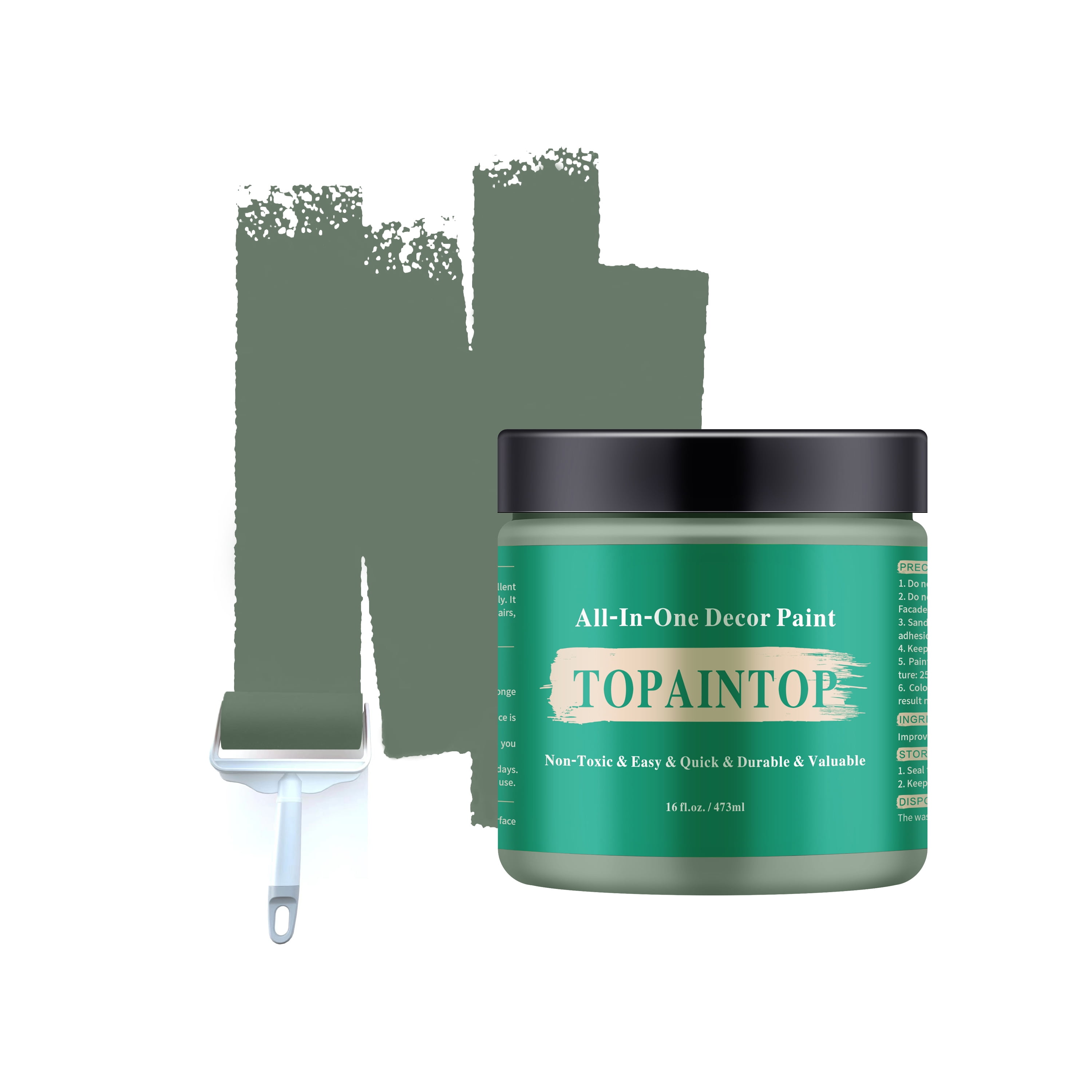 TOPAINTOP All-in-One Furniture Paint, Water-Based Wood Paint, Excellent ...