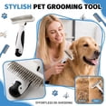 All In One Pet Grooming Comb Professional Detangling Deshedding Brush ...