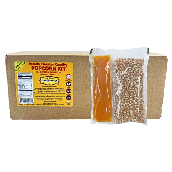 Bits n Things, All-In-One Popcorn Kit, 4 oz. Popper, 24/Case - Walmart.com
