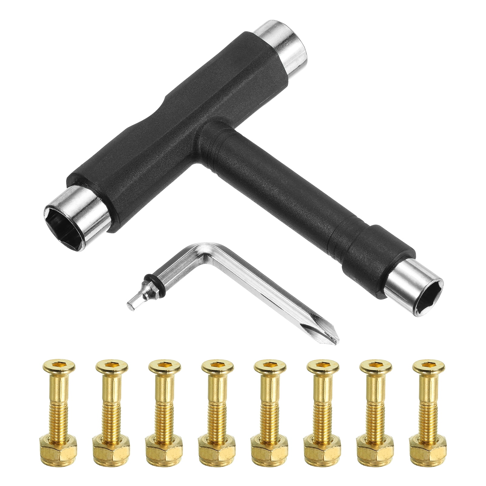 All-In-One Skate Tool, Portable Skateboard T Wrench with L-Type Cross ...