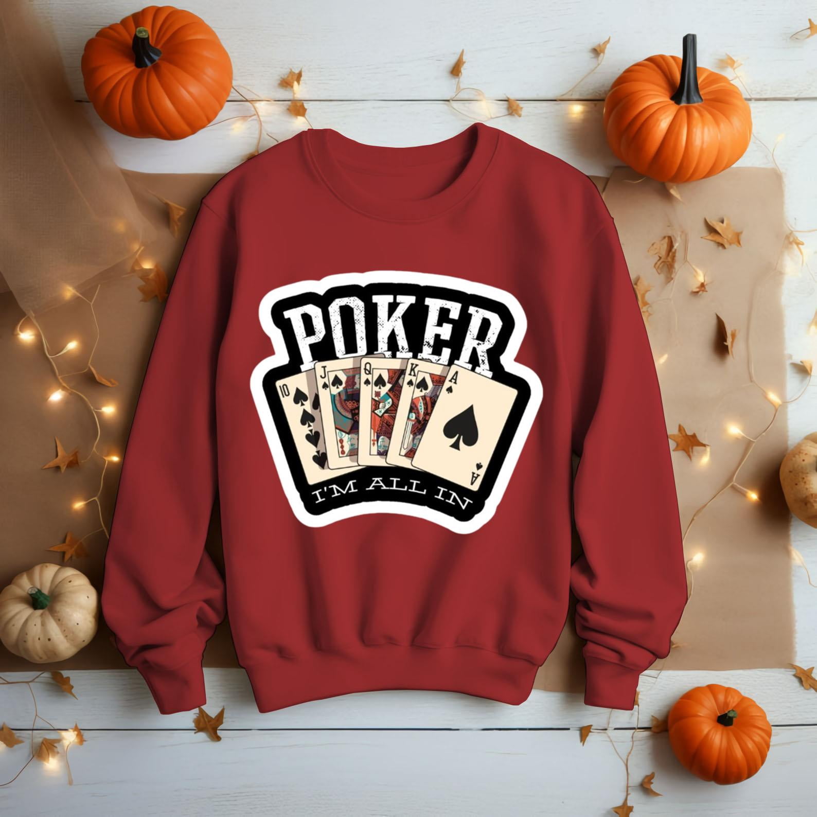 All In Poker Hand Shirt, Vintage Playing Cards Graphic Tee, Spades ...