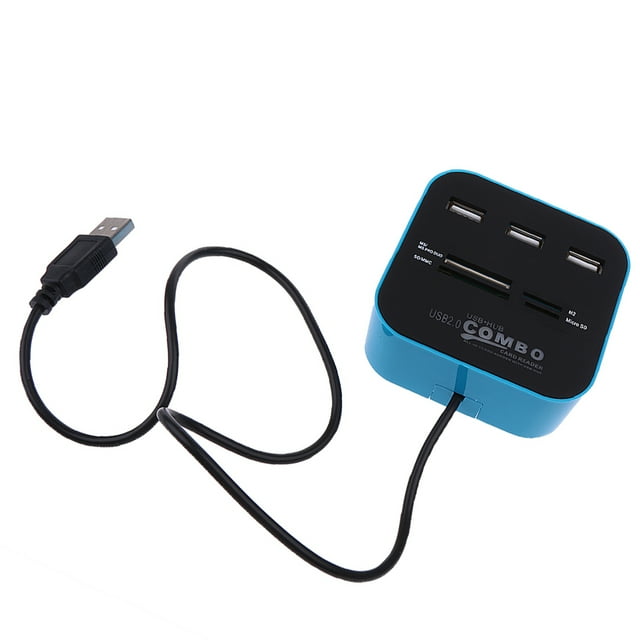 All In Reader With 3x USB2.0 Charging Port USB Hub For MS / / / MMC ...