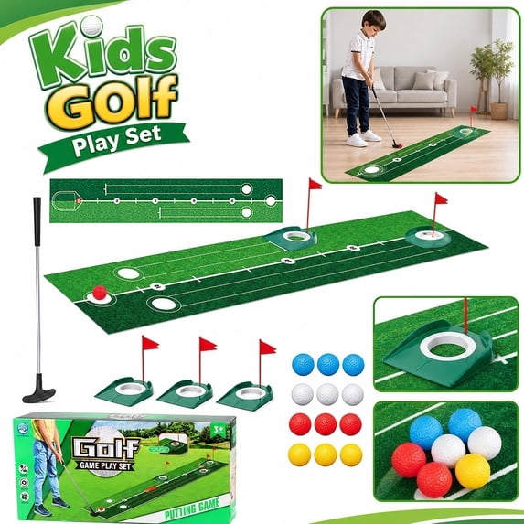 All-Inclusive Golf Toys Kit, Mini Golf Clubs, Plastic Golf Balls ...