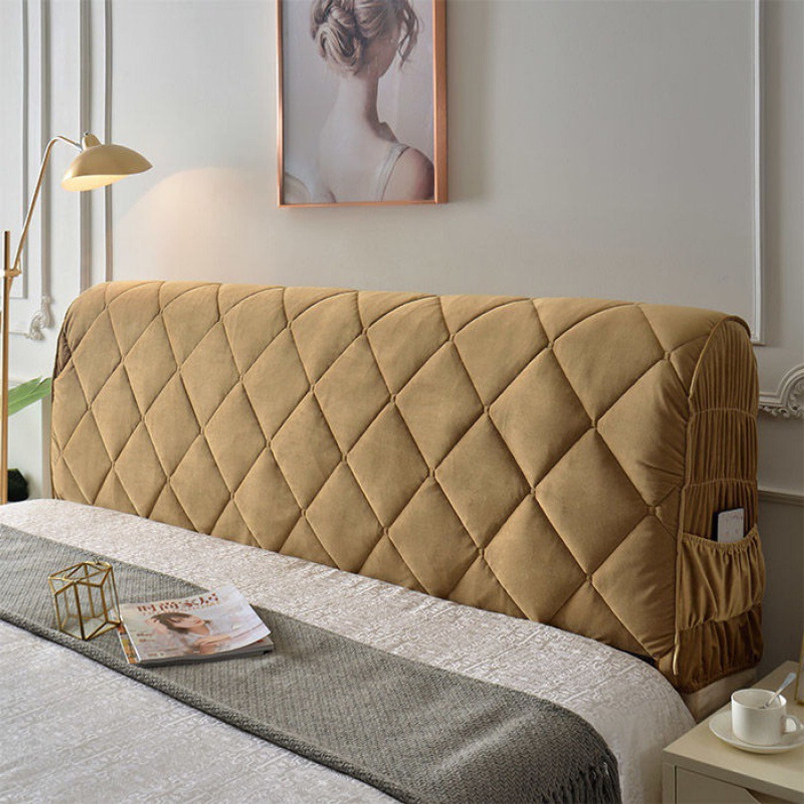 All-Inclusive Headboard Cover Anti-collision Headboard Slipcover ...