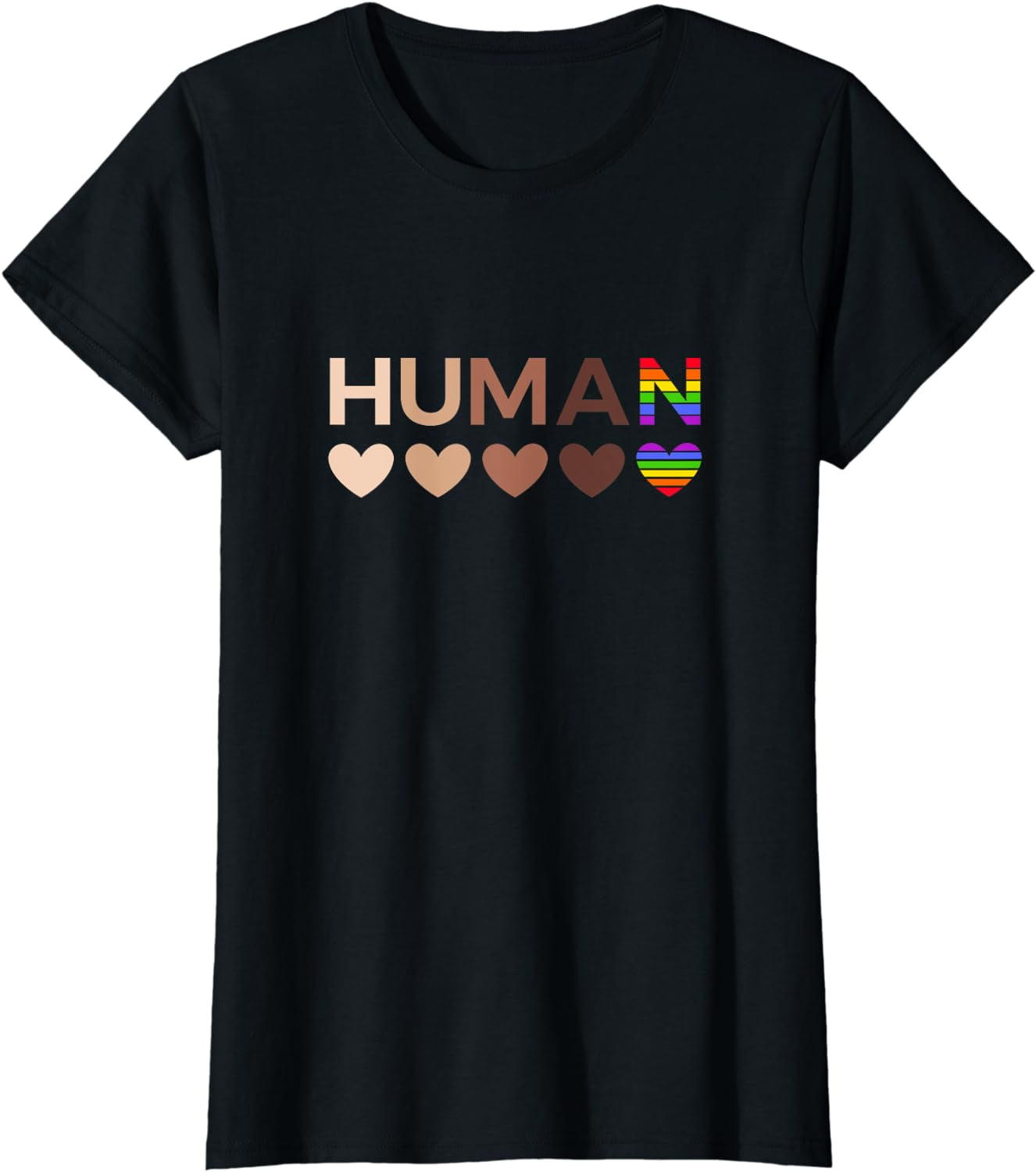 All-Inclusive Hearts for BLM Racial Justice & Human Equality T-Shirt ...