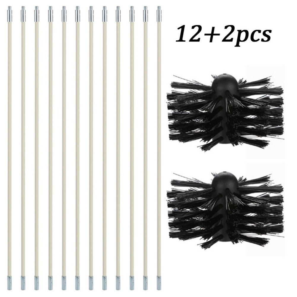 All Inclusive Rotary Sweep System Chimney Cleaning Kit 12 Rods And ...