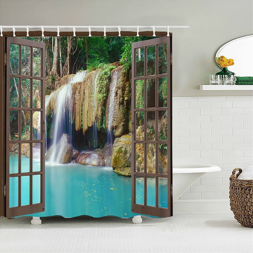 All Kinds Of 3d Scenery Windows Shower Curtains Home Decoration ...
