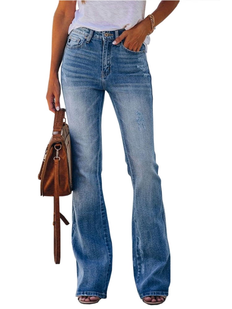 All Match Women Casual Jeans Female Straight Long Denim Pants - Walmart.com