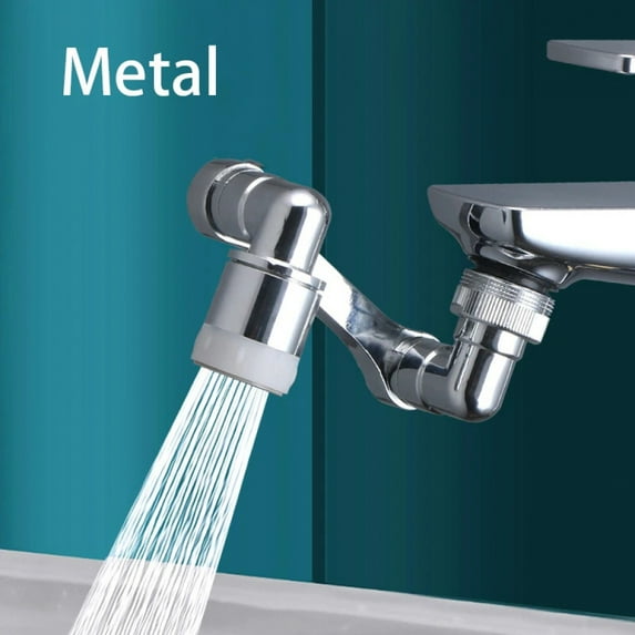 All Metal 1440 ° Universal Rotation Faucet Extender Sprayer Head Kitchen Robot Arm Extension ...