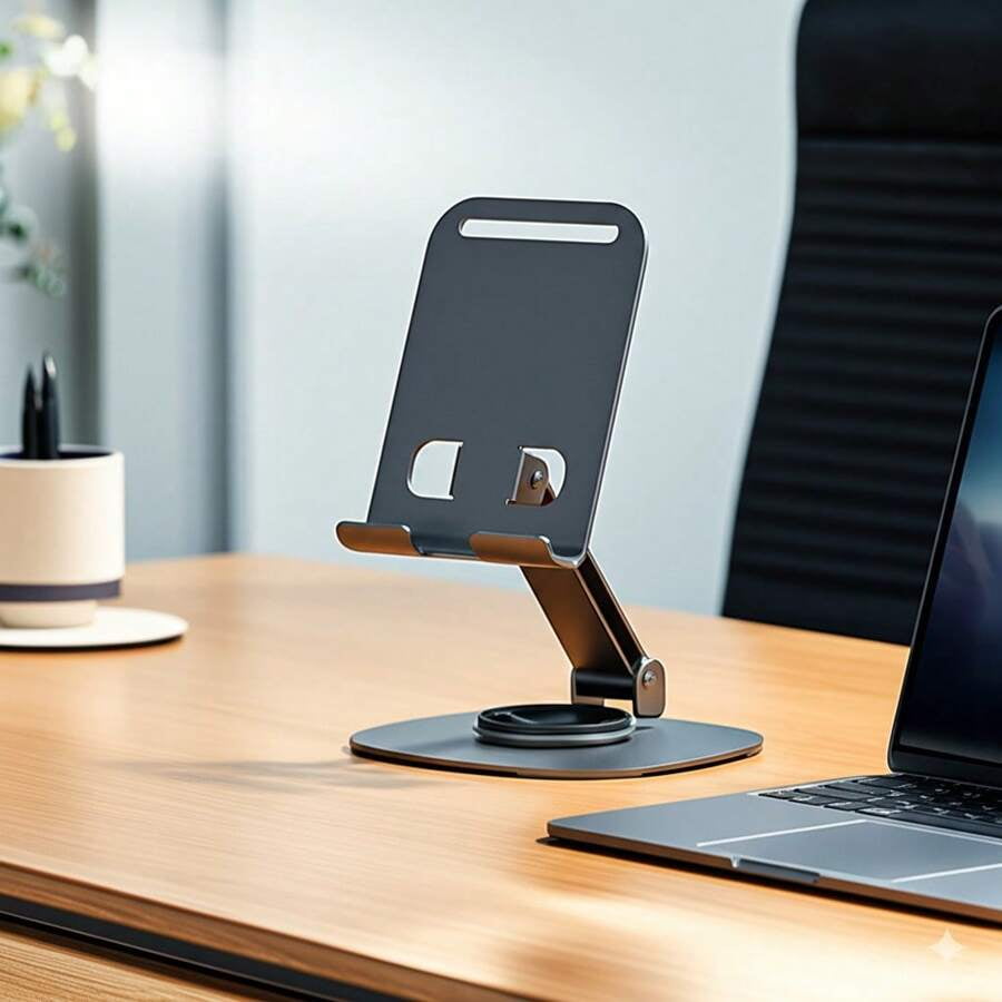 All-Metal Desktop PhoneStand: Features Silicone Padding For Stability ...