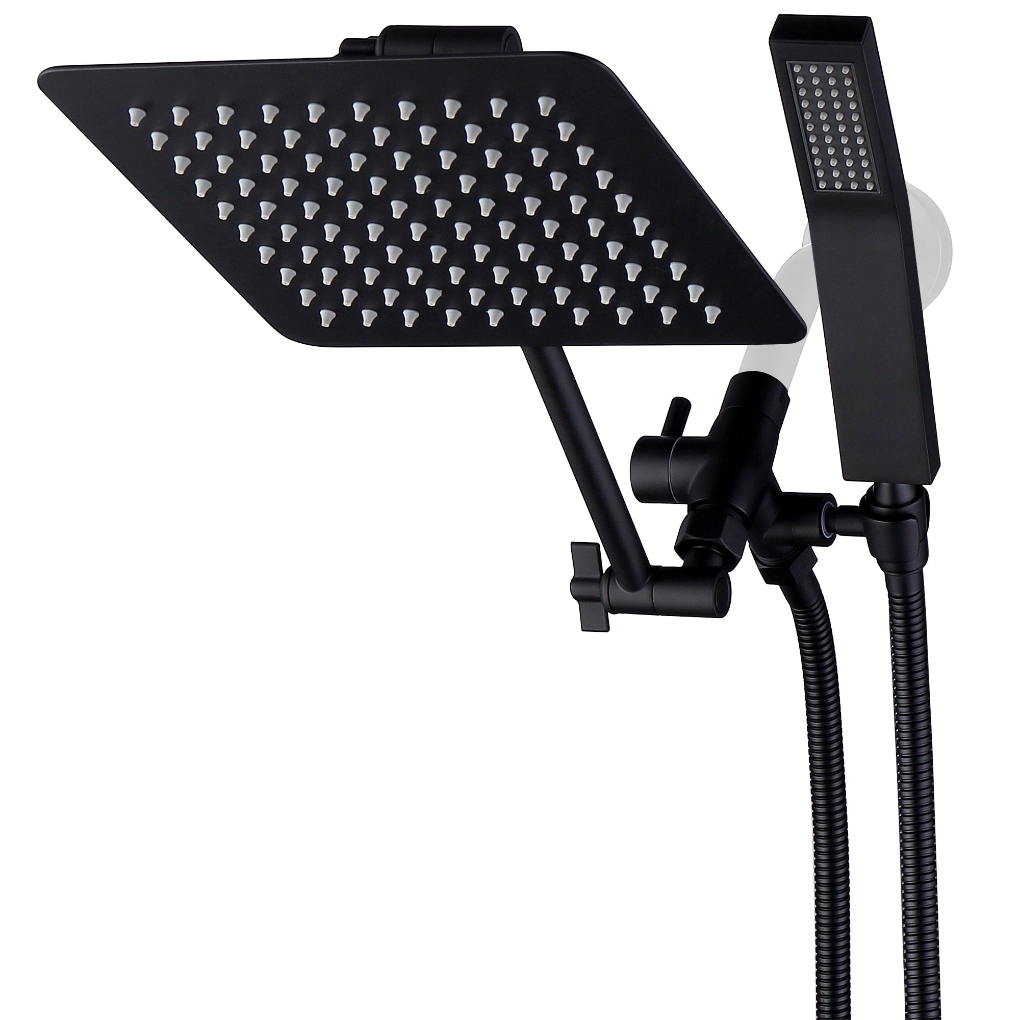 All Metal Handheld Dual Square Shower Head Combo with Rain Shower Head ...