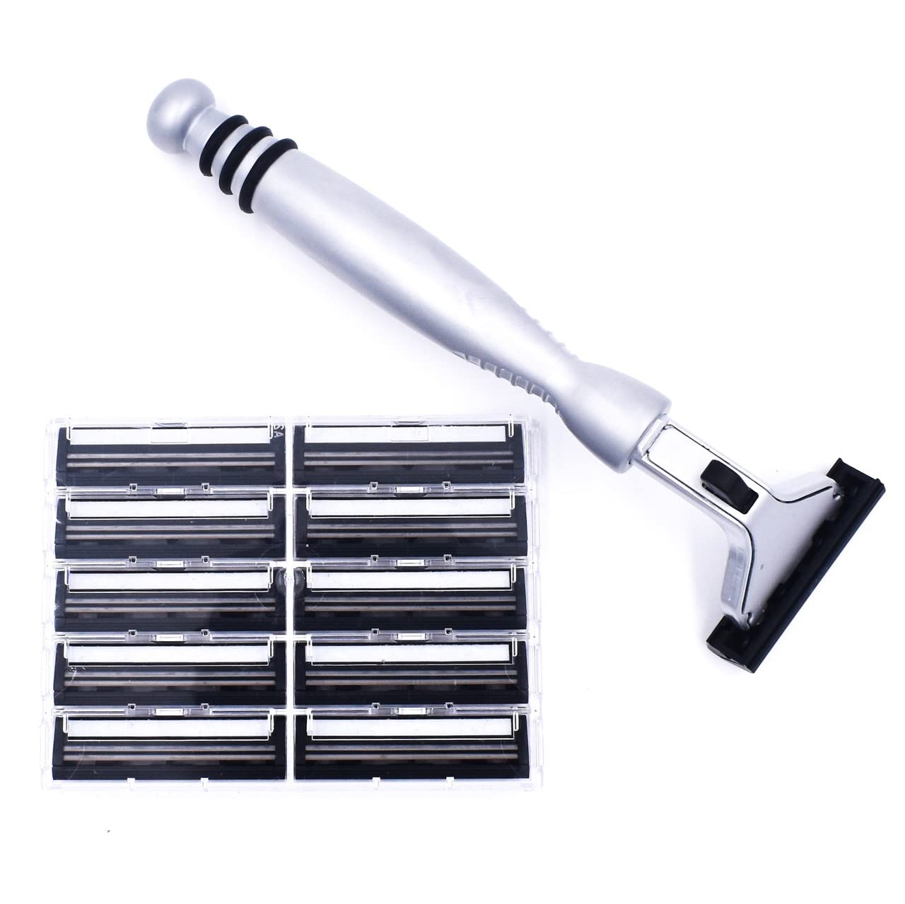 All Metal Heavyweight Chrome ATRA Compatible Blade Razor & 10 Pivot ...