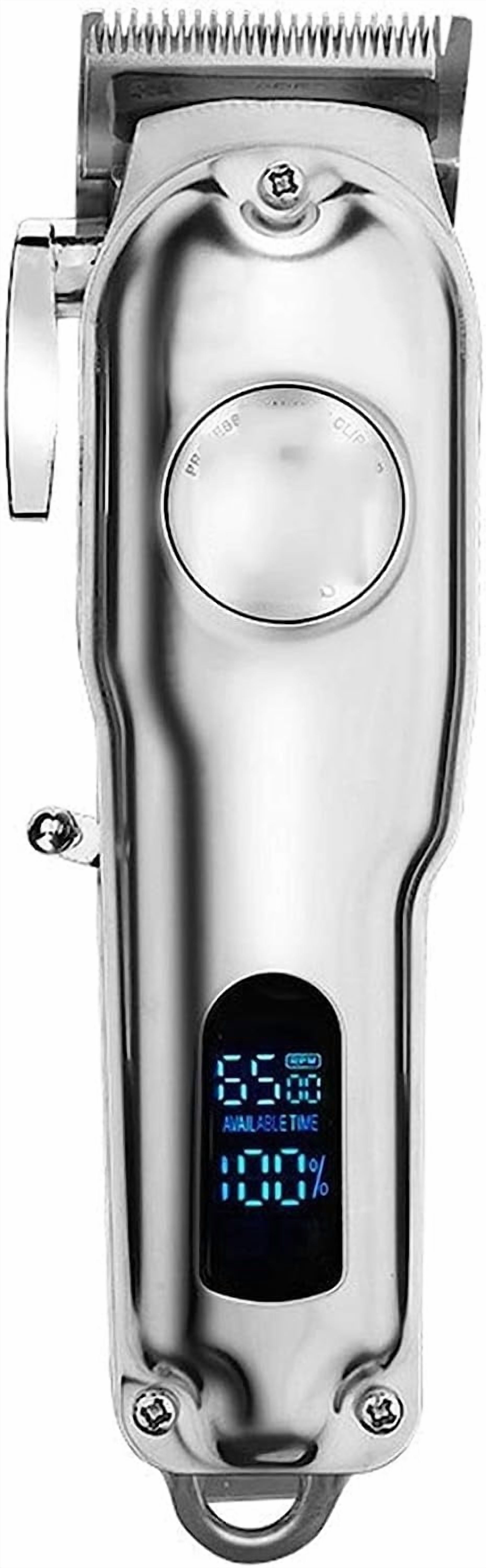 All-Metal Professional Hair Clipper with LCD Display - Cordless ...