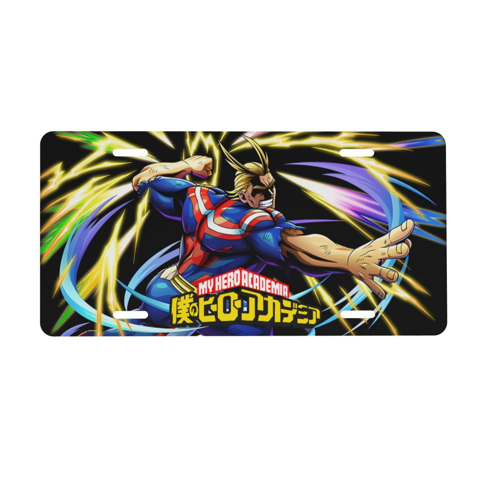 All Might License Plate, Car Front License Plates With 4 Holes, Metal ...