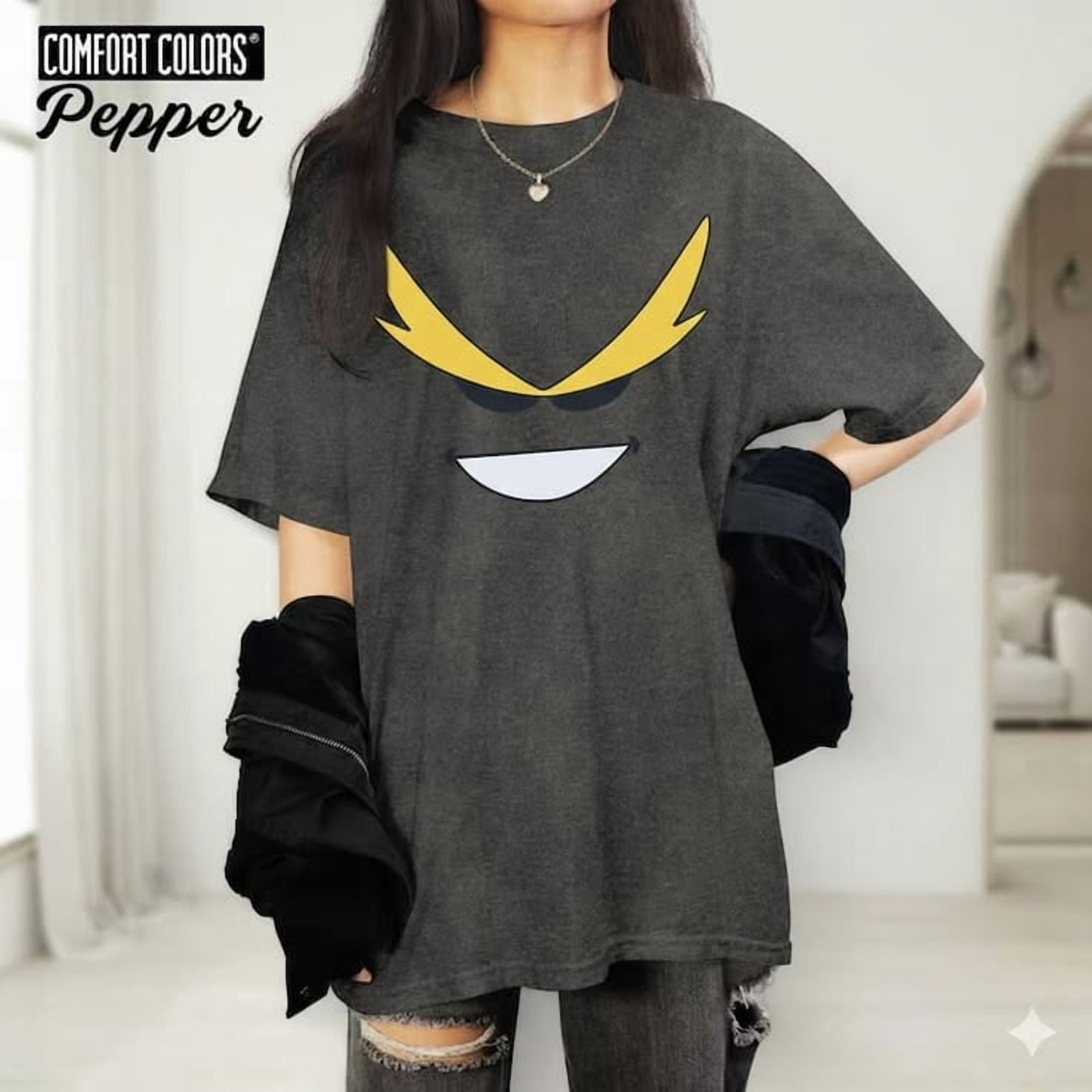 All Might Minimal Anime My Hero Graphic Shirt Symbol Face Design ...