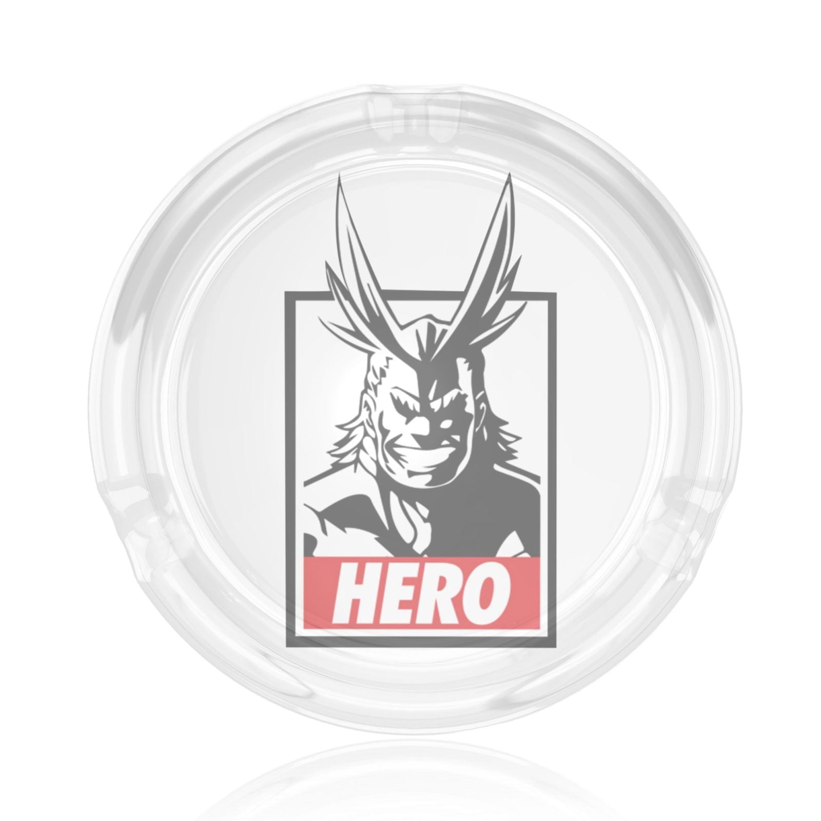All Might-My Hero Academia Round Glass Ashtray 3d Printing For Indoor ...
