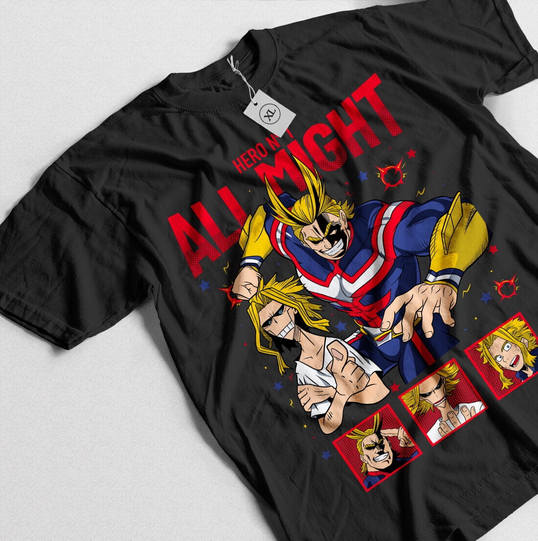 All Might T-shirt Hawks My Hero Academia Boku Armor Strip Gift Shirt ...