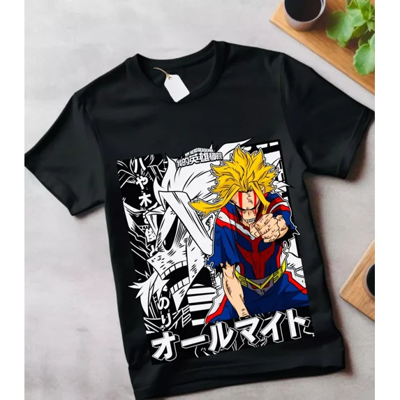 All Might T-shirt My Hero Academia Boku Hawks Armor Strip,Gift Shirt ...