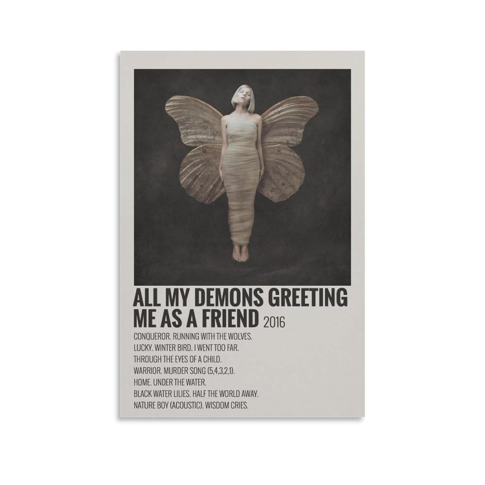 All My Demons Greeting Me As A Friend AURORA Canvas Poster Bedroom ...
