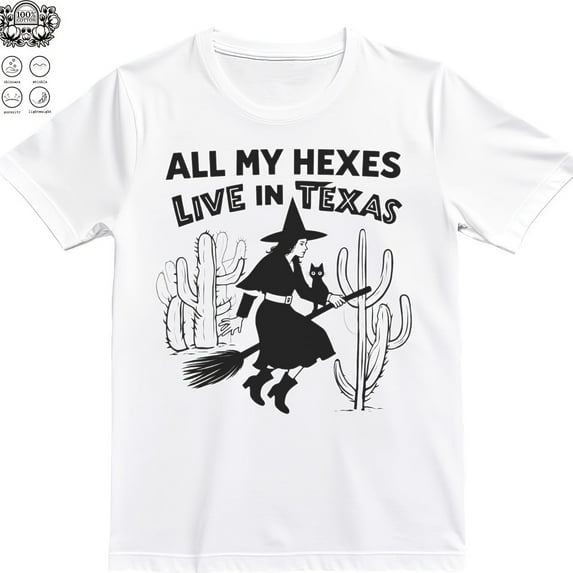 All My Hexe In Texas Broom Stick CowB1Oy B1Oo Witch T-S1Hirt8 - Walmart.com