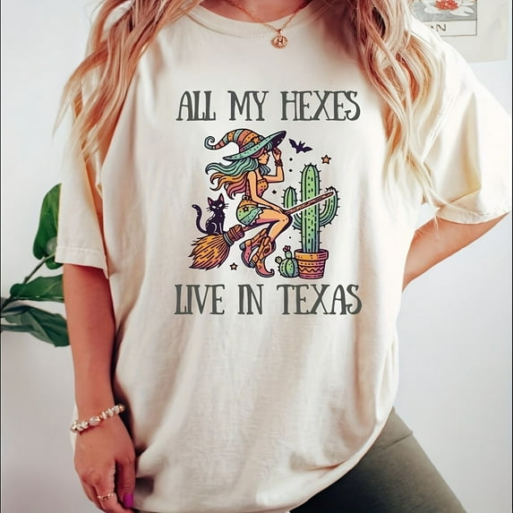 All My Hexe In Texas, Vintage Witch Halloween S1Hirt, R Halloween ...
