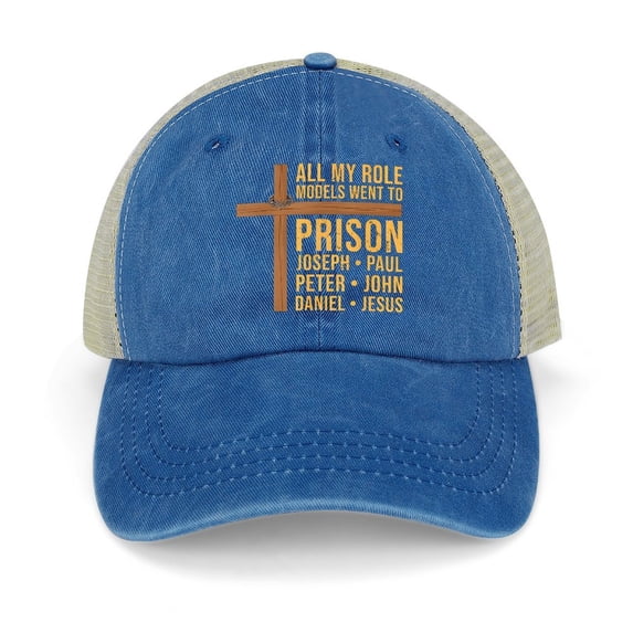 All My Role Models Went To Prison Dark Blue Hat Adjustable Funny ...
