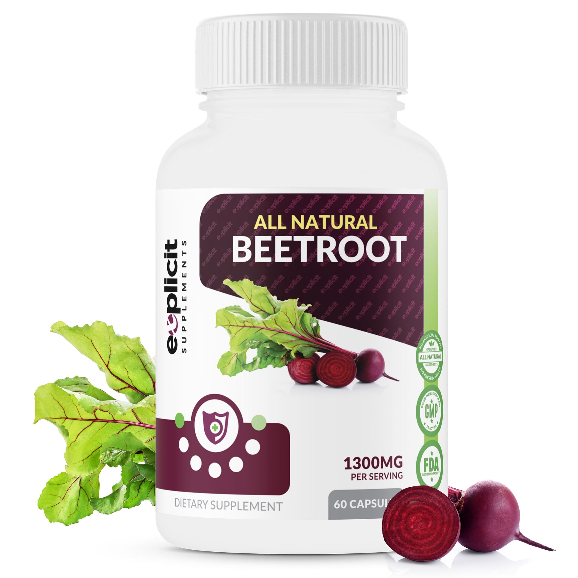 Natural Beetroot Extract Capsules - Supplement for Heart, Digestive ...