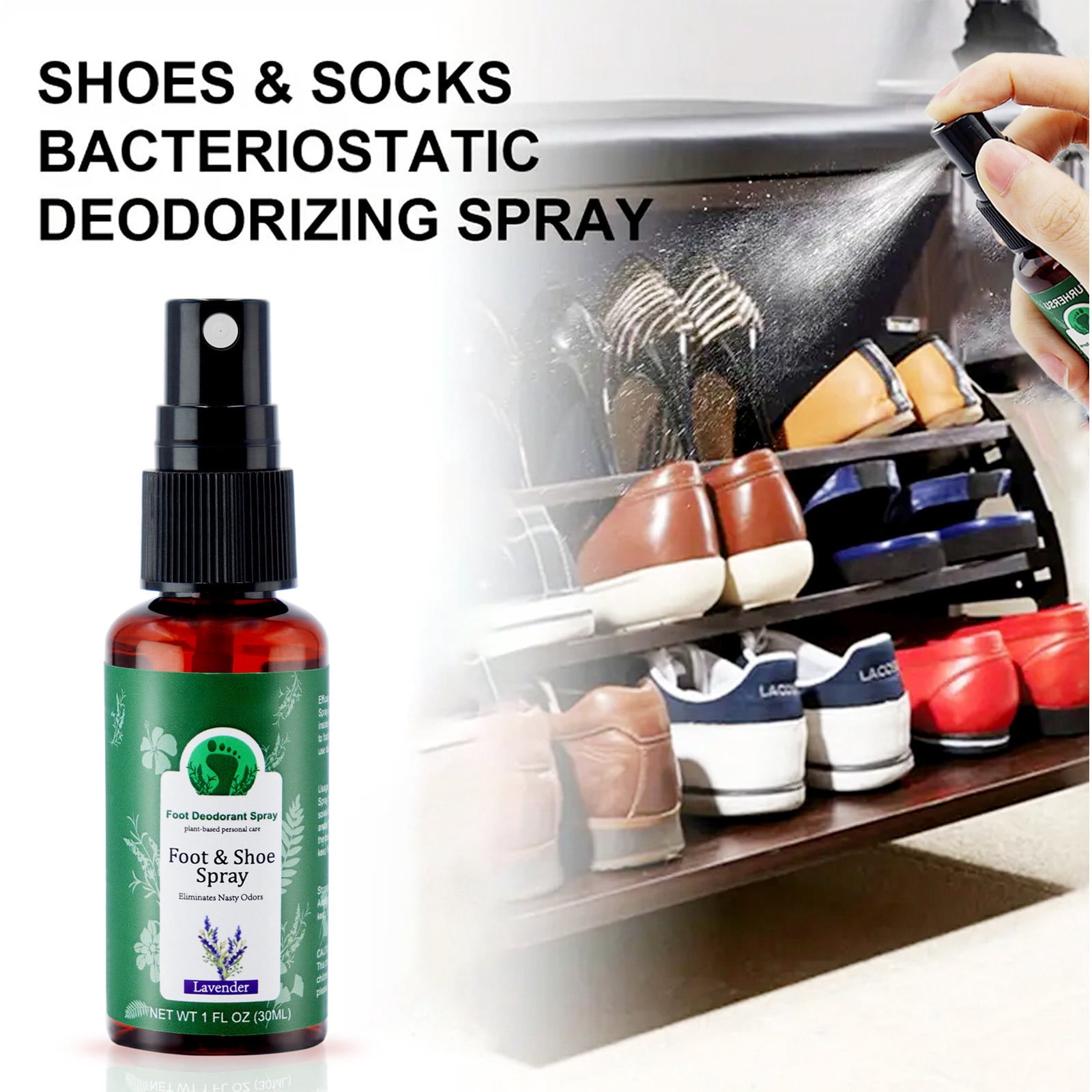 All-Natural Foot & Shoe Freshener, Long-Lasting for Kids & Adults ...