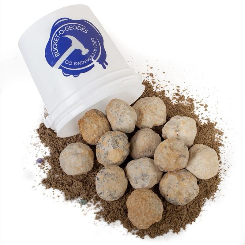 All Natural Gallon Geode Bucket - Quartz Geodes - Walmart.com